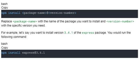 How To Install A Specific Version Of Node Js Package