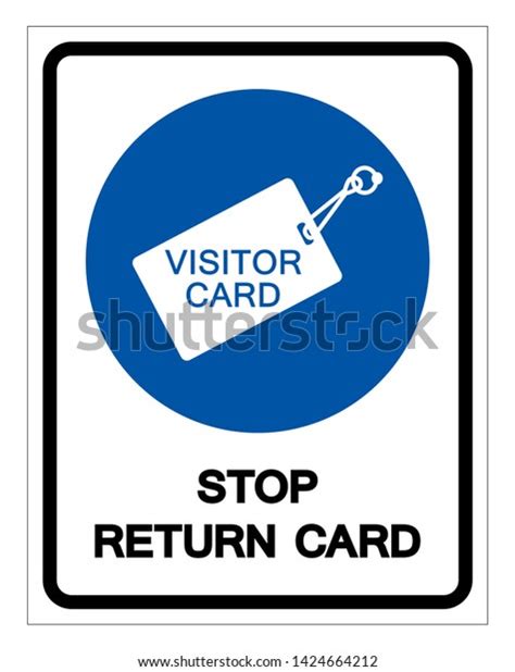 Stop Return Card Symbol Sign Vector Stock Vector Royalty Free 1424664212 Shutterstock