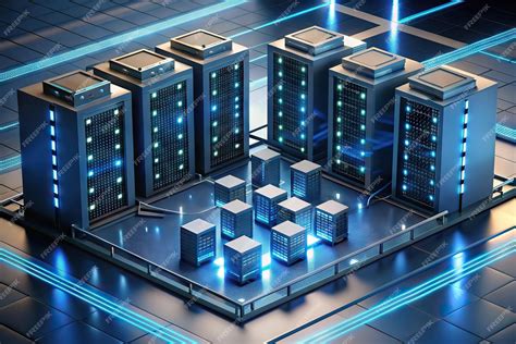 Modern Data Center And Network Infrastructure Solutions Premium Ai Generated Image