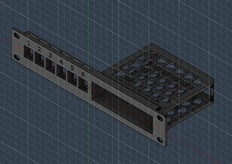 Supporto Rack 10 1u Per Tp Link Sg105 6 Keystone Free 3d Print