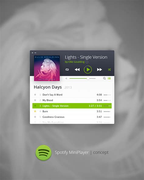 Spotify MiniPlayer Concept On Behance