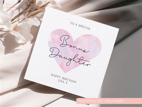 Happy Birthday To A Special Bonus Daughter Card Personalised Special