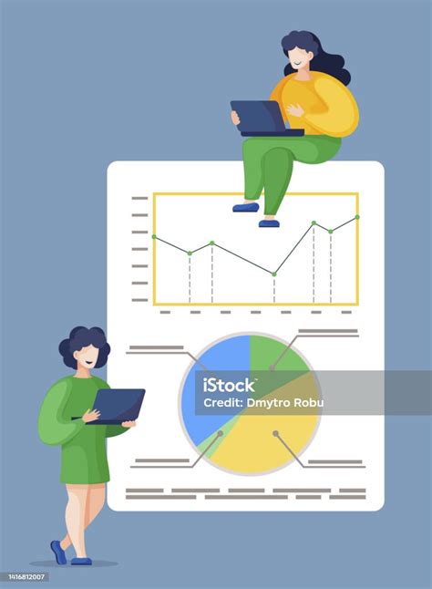 사업가들은 노트북에서 일하고 다이어그램이있는 보드에서 일합니다 개념에 대한 스톡 벡터 아트 및 기타 이미지 개념 경영자 그래프 Istock