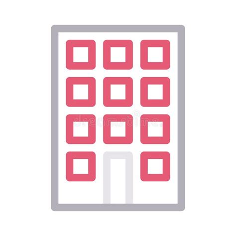 Office Thin Color Line Vector Icon Stock Vector Illustration Of Office Button 150232030