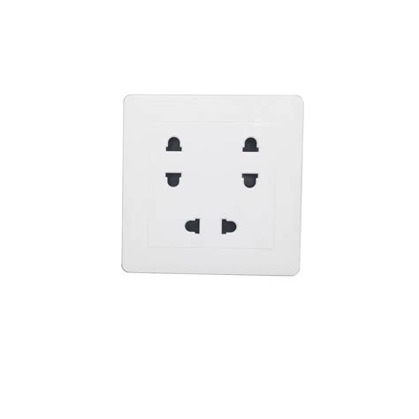 6 Pin Universal Socket Multi Wall Socket Wall Socket And White