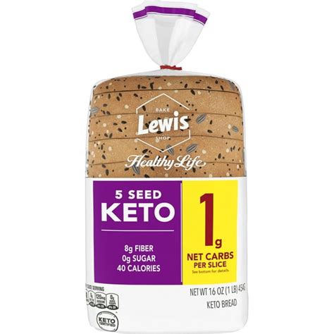 Lewis Bake Shop Healthy Life 5 Seed Keto Bread 16 Oz Walmart