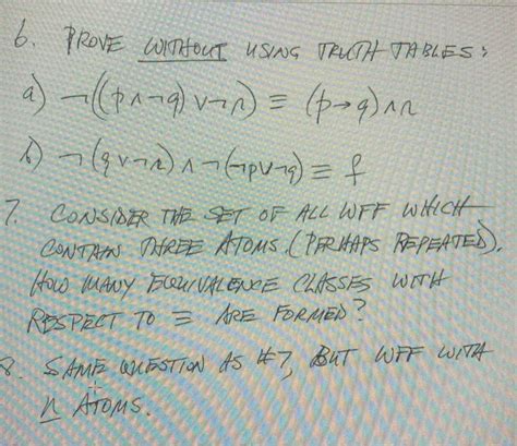 solved 6 prove without using truth tables a prag van