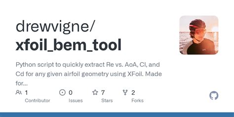 github drewvigne xfoil bem tool python script to quickly extract re vs aoa cl and cd for