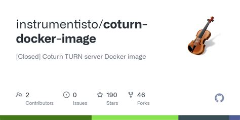 Github Instrumentistocoturn Docker Image Closed Coturn Turn Server Docker Image