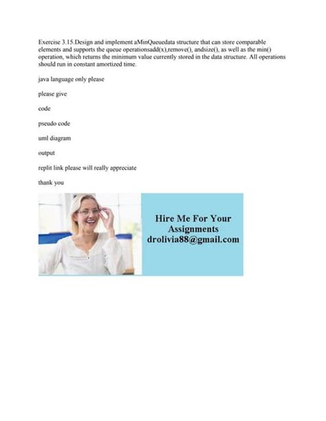 Exercise 3 15 Design And Implement Aminqueuedata Structure That Can Stpdf