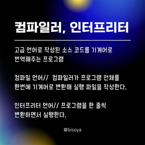 💻 It 지식 컴파일러 인터프리터