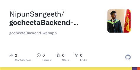 GitHub NipunSangeeth GocheetaBackend Webapp GocheetaBackend Webapp