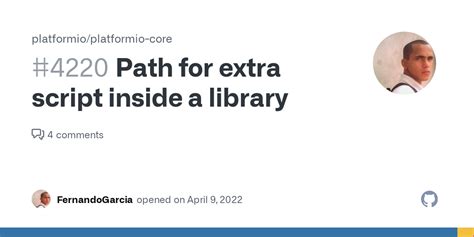Path For Extra Script Inside A Library · Issue 4220 · Platformio