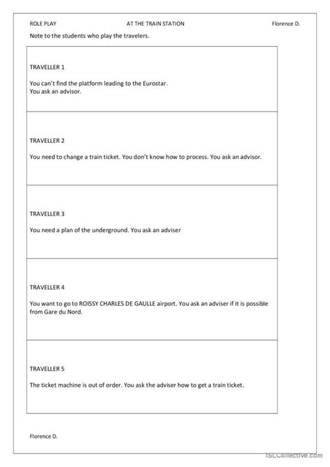 Asking For Information At A Parisian Español Ele Hojas De Trabajo Pdf