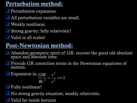 Ppt Cosmological Post Newtonian Approximation With Dark Energy