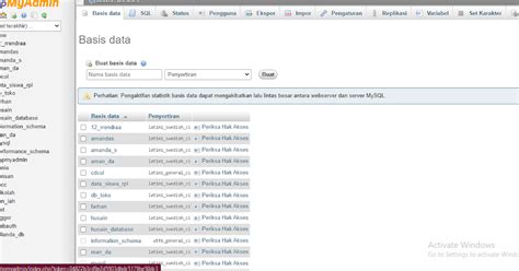 Basis Data Phpmyadmin ~ Sactyawanadiputra