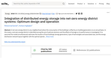Citation Report Integration Of Distributed Energy Storage Into Net