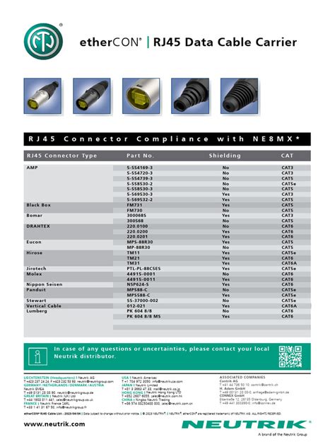 Ethercon Compatible Rj45 Connectors Download Free Pdf Physical Layer Protocols Ethernet