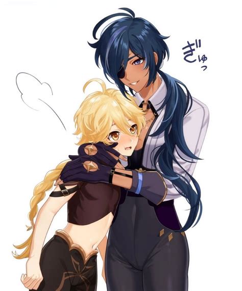 Aether And Kaeya Genshin Impact Drawn By Pinchi Danbooru