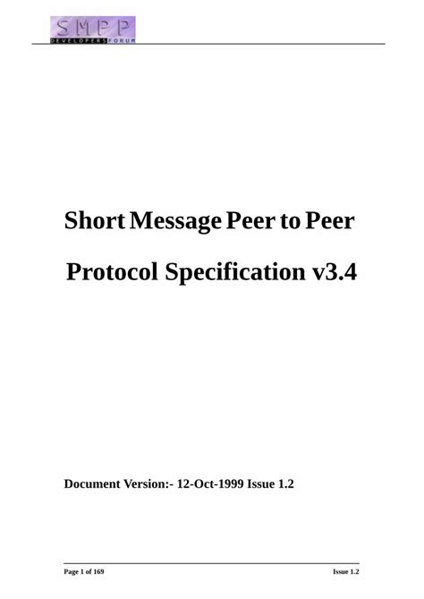Pdf 3 Smpp V34 Protocol Specification Dokumentips