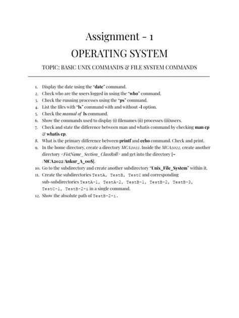 Unix Commands For Beginners Pdf