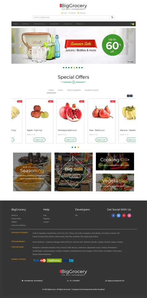 Github Kartikchaudhari Biggrocery An Online Grocery Selling System Built With Codeigniter
