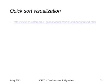 Cse373 Data Structure And Algorithms Lecture 22 More Sorting Ppt Download