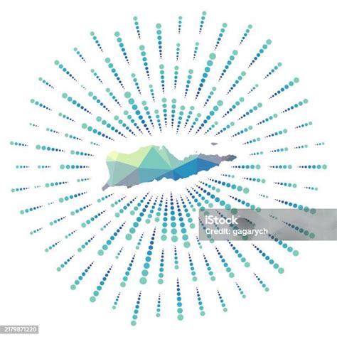 Saint Croix의 모양 다각형 햇살 화려한 별 광선이 있는 섬의 지도 세인트 크로이 그림 디지털 기술 인터넷 네트워크 스타일 벡터 일러스트 레이 션 개념에 대한 스톡