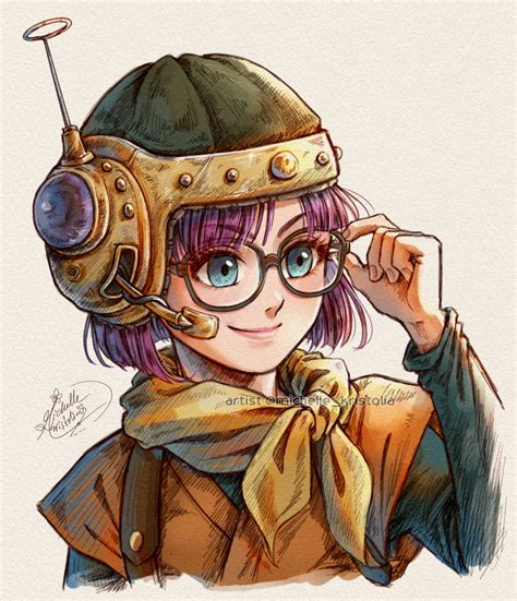 Safebooru 1girl Adjusting Eyewear Artist Name Black Framed Eyewear