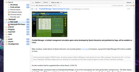 Tiny Tiny RSS Ubuntu PPA Google Reader Alternative Web Upd Ubuntu Linux Blog
