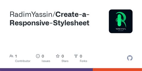 Github Radimyassincreate A Responsive Stylesheet