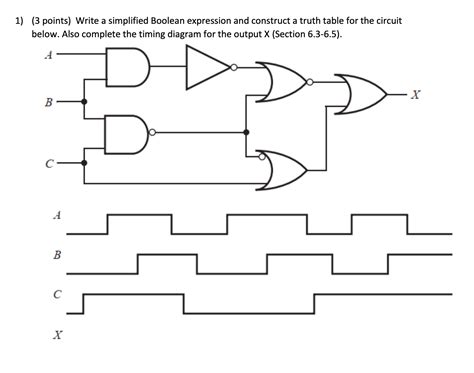 Solved 1 3 Points Write A Simplified Boolean Expression