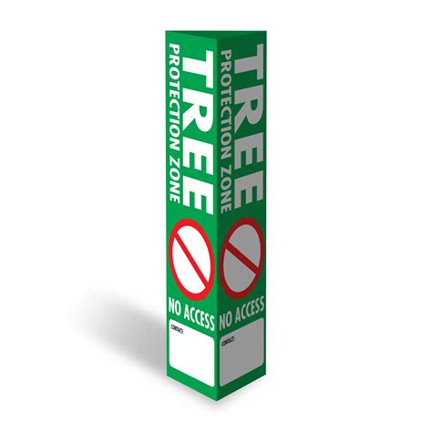 Tree Protection Zone No Access Custom Corflute Bollard Cover New Signs