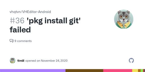 Pkg Install Git Failed Issue Vhqtvn VHEditor Android GitHub