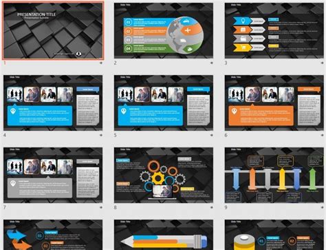 3d Blocks Powerpoint 75394