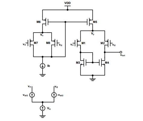 Design Of A Single Ended Differential Amplifier Chegg