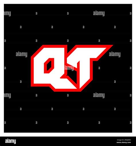 Qt Logo Design Initial Qt Letter Design With Sci Fi Style Qt Logo For Game Esport Technology