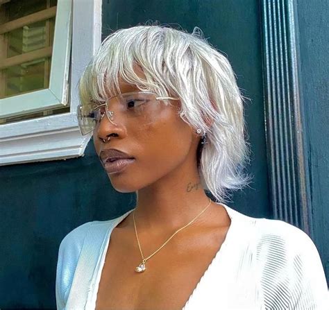 White Hair Dark Skin