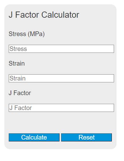 J Factor Calculator Calculator Academy