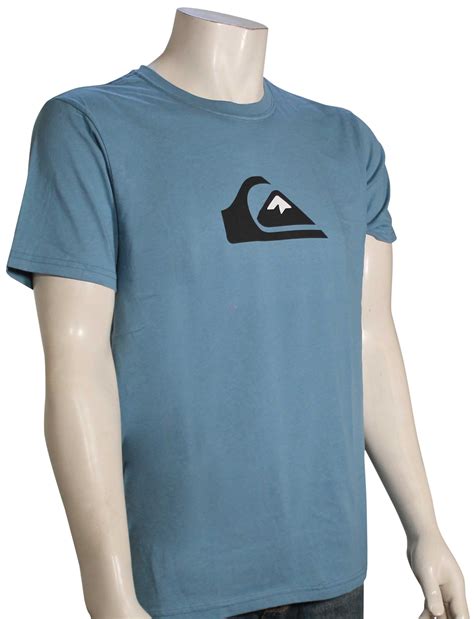 Quiksilver Comp Logo T Shirt Aegean Blue