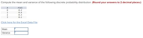 Solved Compute The Mean And Variance Of The Following Chegg