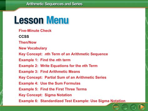 Arithmetic Sequences And Series Presentation