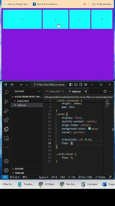 Flex Grow Effect On Hover Howtocreateawebsiteusinghtmlandcss Programming Learnhtml5andcss3