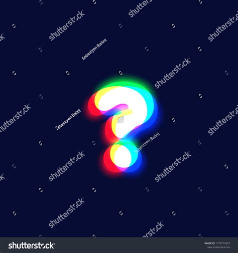 벡터 그림인 Fontset의 현실적인 색차 문자 스톡 벡터로열티 프리 1779714557 Shutterstock