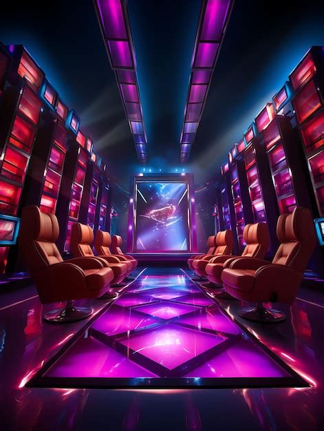 Premium Photo Game Show Backdrop Flashing Lights And Game Board