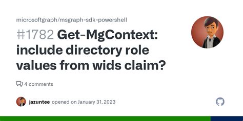 Get Mgcontext Include Directory Role Values From Wids Claim · Issue 1782 · Microsoftgraph