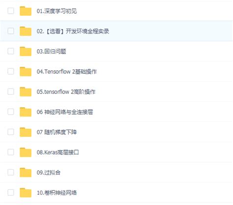 深度学习与tensorflow 2入门实战【全15章带完整课件】