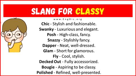 Slang For Classy Their Uses Meanings Engdic