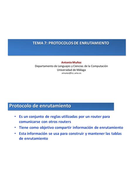 rip y ospf pdf enrutador computación protocolos de capa de red