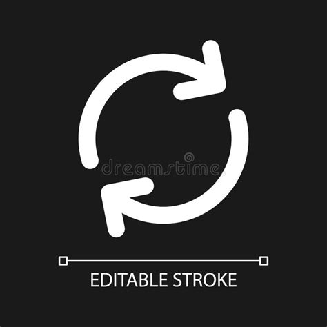 Repeat Pixel Perfect Linear Ui Icon Stock Vector Illustration Of Page